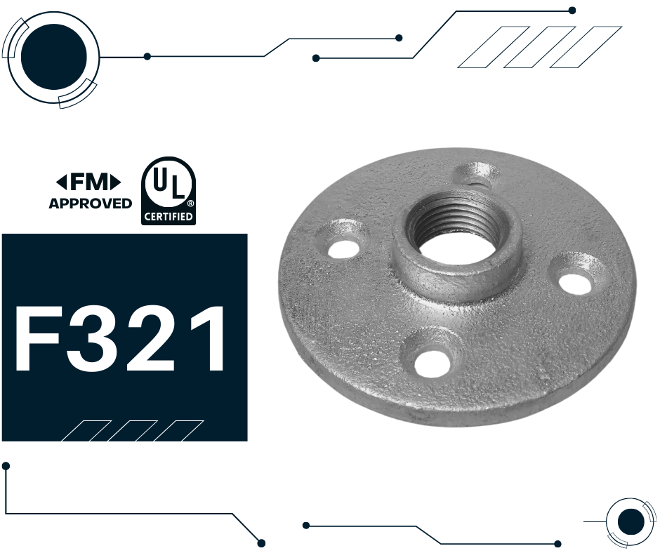 Accesorio Galvanizado Inca | Flange a Rosca Brida